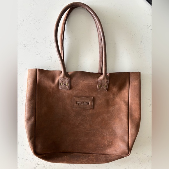 Parker Clay | Bags | Parker Clay Merkato Signature Leather Tote Bag In ...